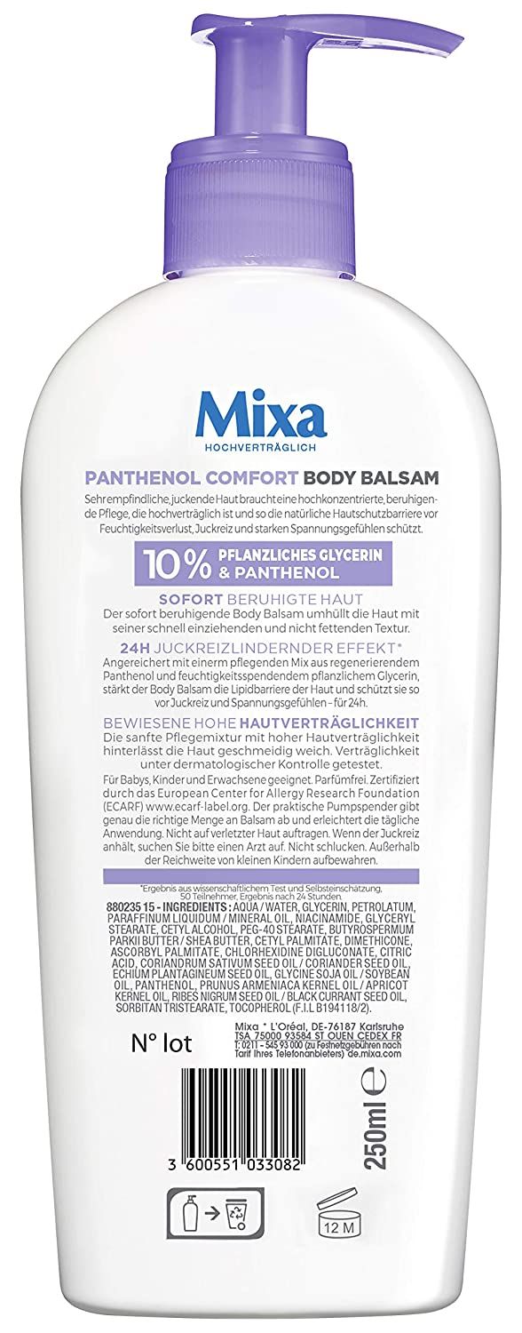 Mixa Panthenol Comfort Body Balsam, juckreizlindernder und beruhigender ...