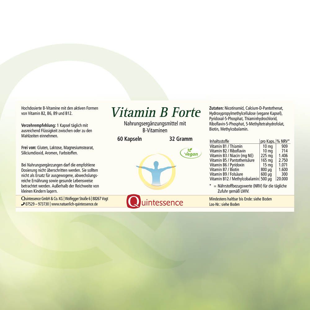Vitamin B Forte Kapseln von Quintessence 32 g - Shop Apotheke
