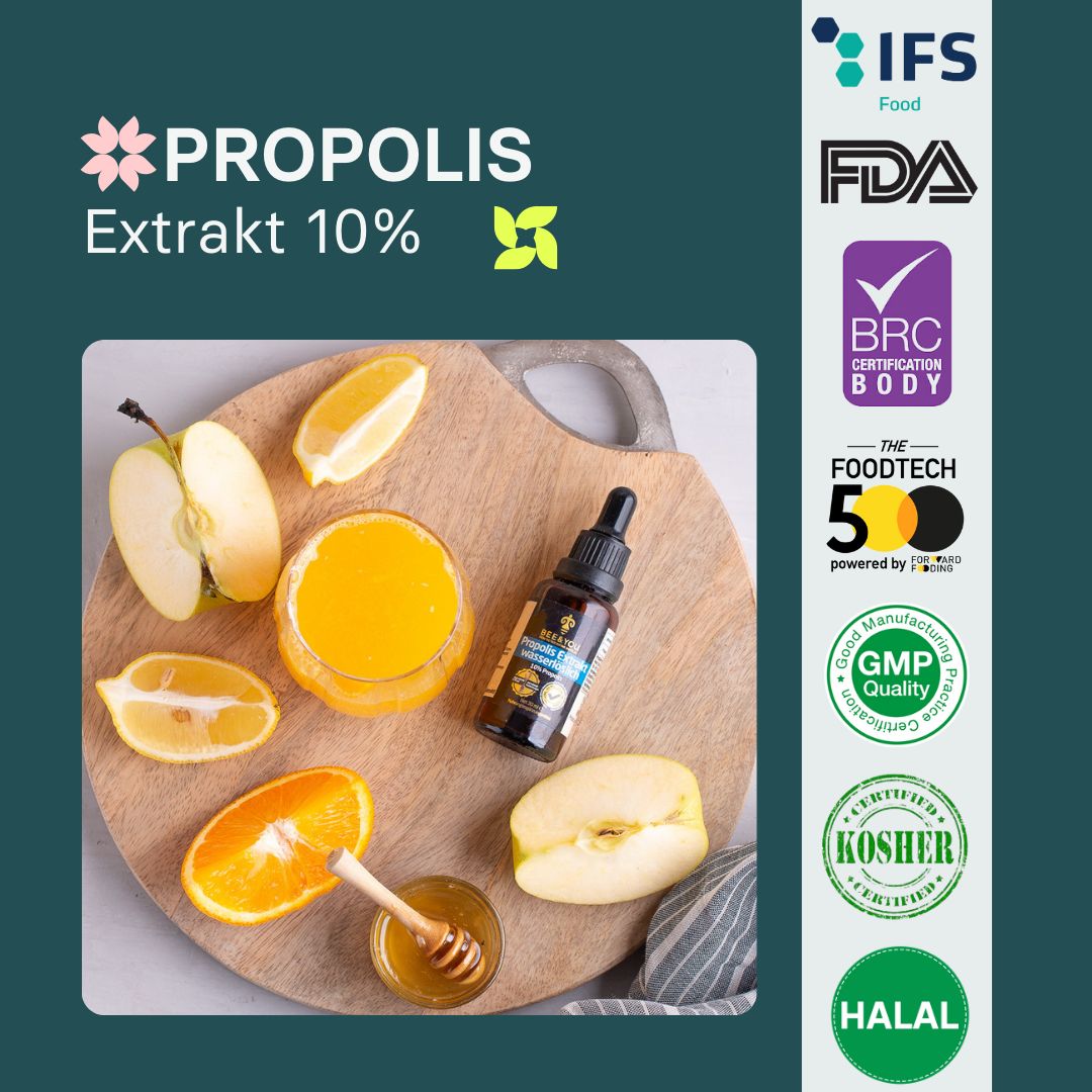 BEE&YOU Propolis Tropfen , Propolis Tinktur 10% , wasserlöslich ...