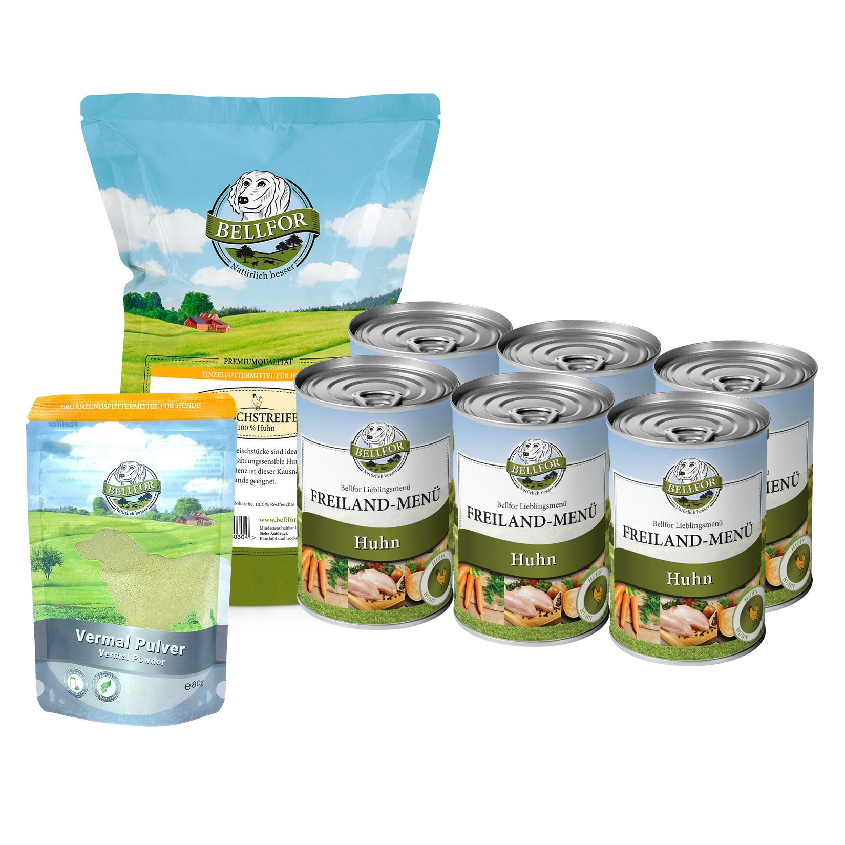 Bellfor Giardien Sparset - Hundefutter Nass + Vermal Pulver ...