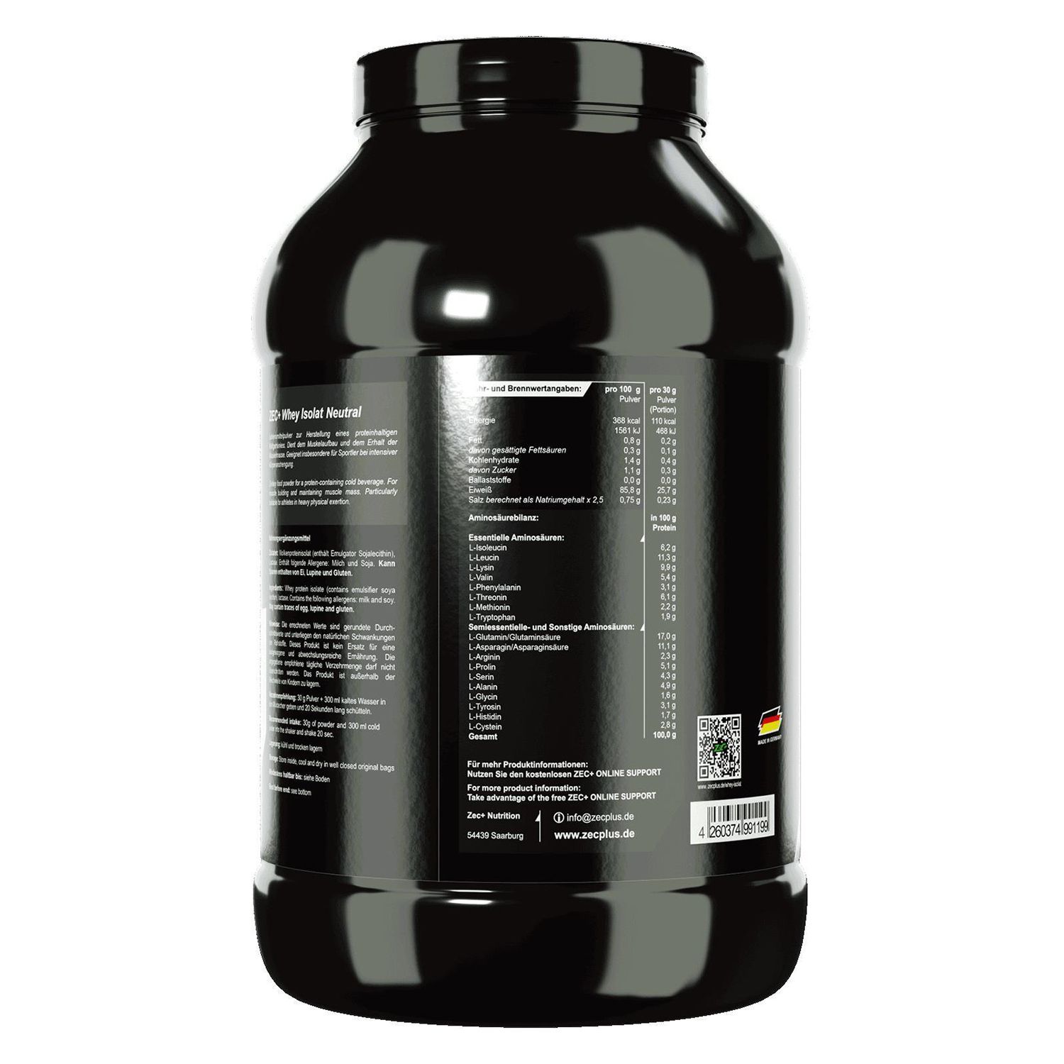 ZEC+ WHEY ISOLAT Protein/ Eiweiß Neutral 1000 g - Shop Apotheke