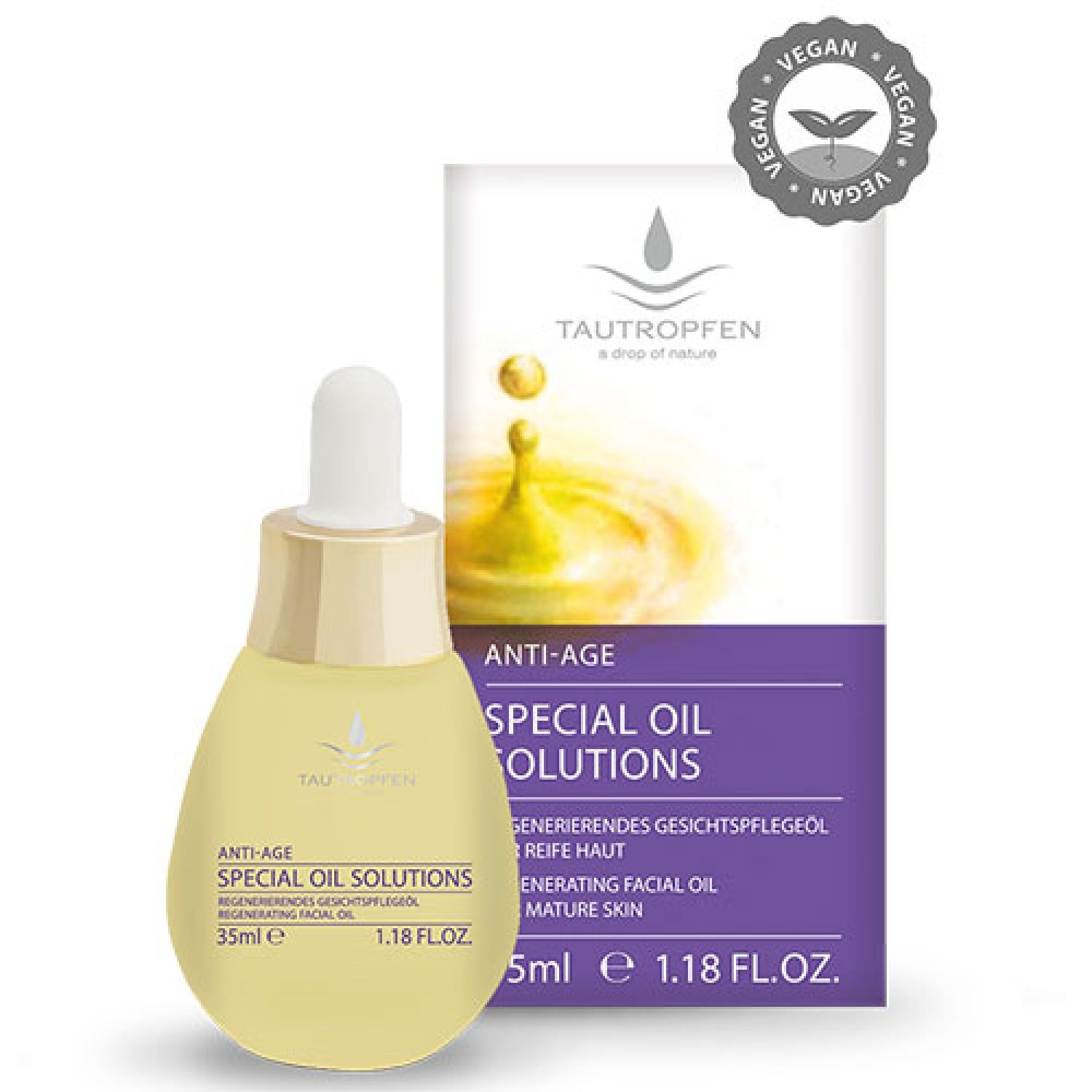 Tautropfen Unique & Special Oil Solutions Anti-Age Gesichtspflegeöl 35 ml - SHOP APOTHEKE