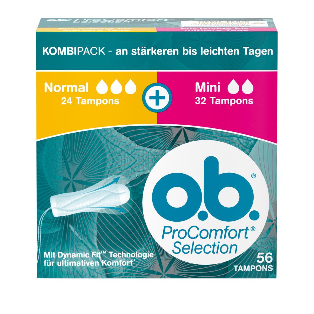 O.B. - Tampons "ProComfort Selection Normal und Mini" 56 St - Shop Apotheke