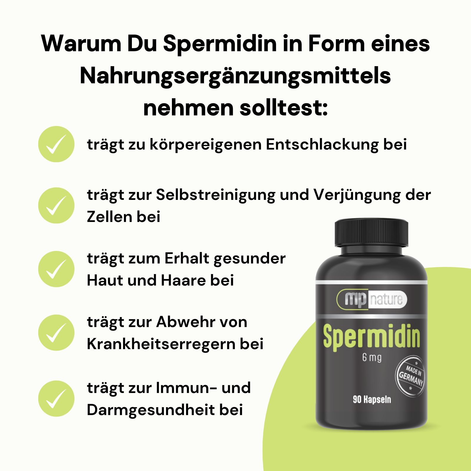 MP Nature SPERMIDIN 6 mg 90 St - Shop Apotheke