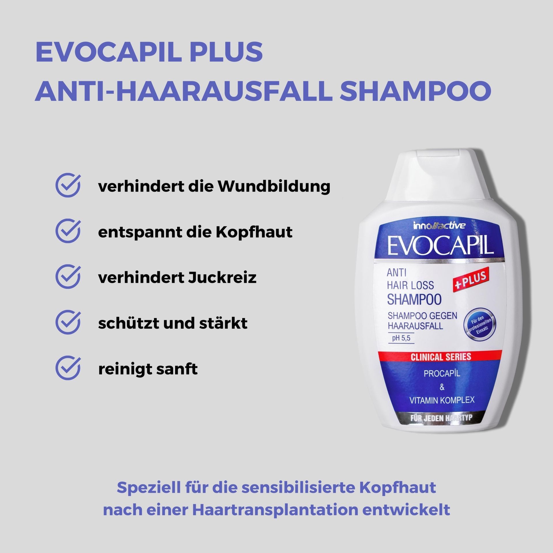 Evocapil Plus Anti-Haarausfall Shampoo mit Procapil 300 ml - Shop Apotheke