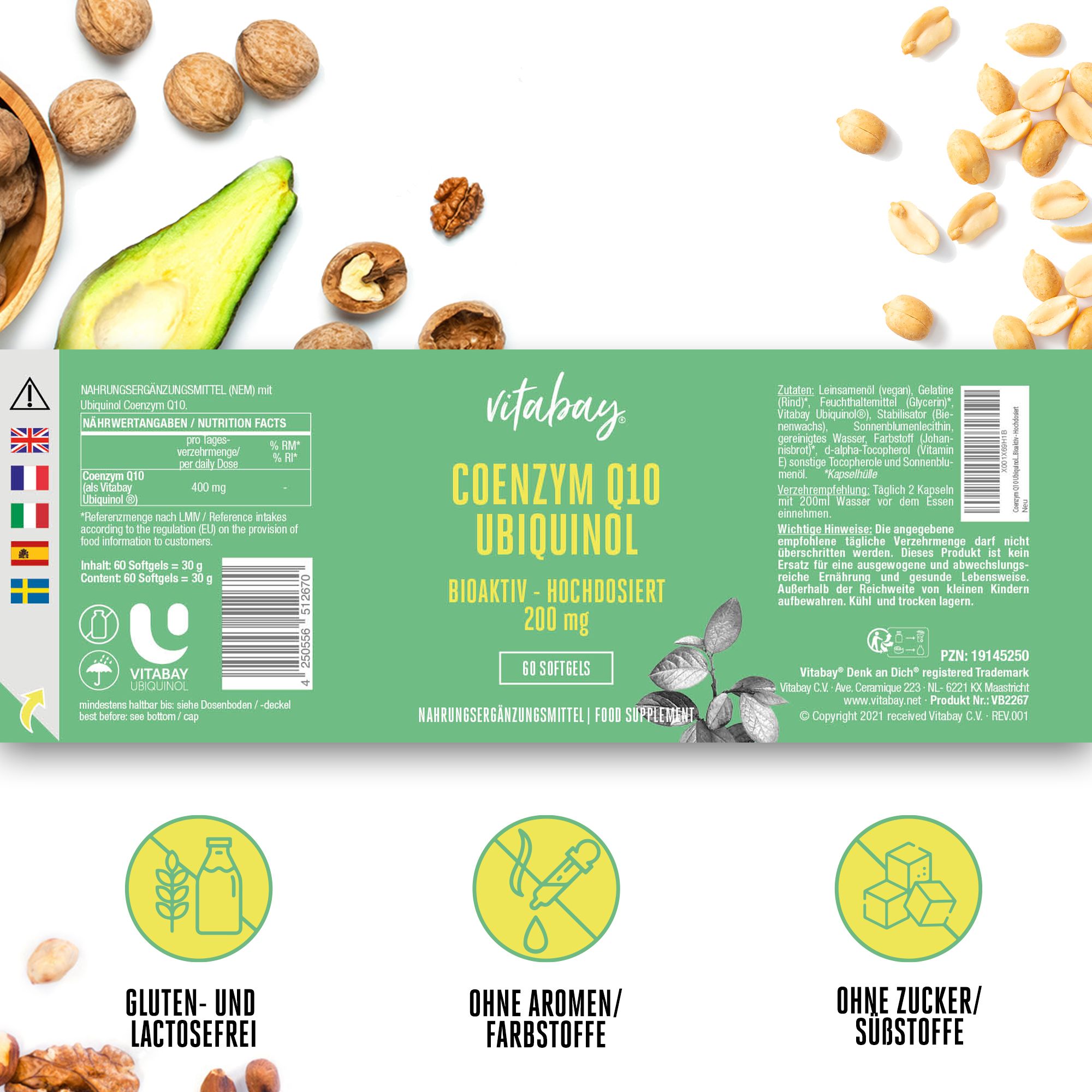 Vitabay Coenzym Q10 Ubiquinol 200 mg Bioaktiv - Hochdosiert 60 St - Shop Apotheke