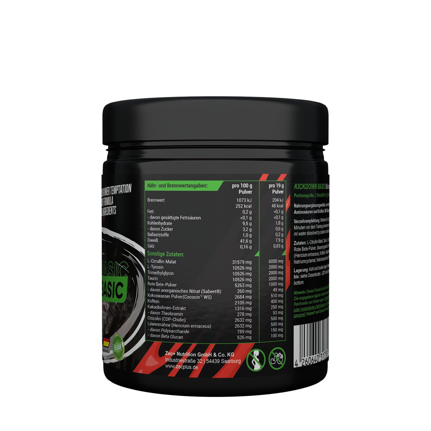 ZEC+ KICKDOWN BASIC Pre Workout Booster 380 g - Shop Apotheke