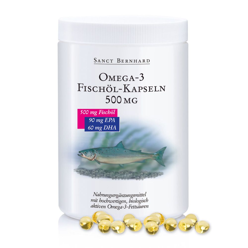 Sanct Bernhard Omega 3 Fischöl Kapseln 500 Mg Xxl Sparpackung 1000 St