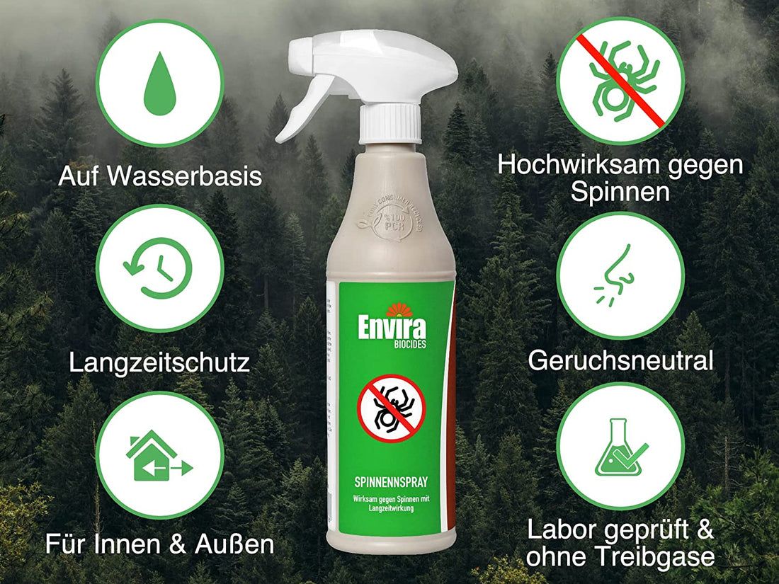 Envira Spinnen-Spray mit Drucksprüher- Spinnenabwehr für Außen und ...