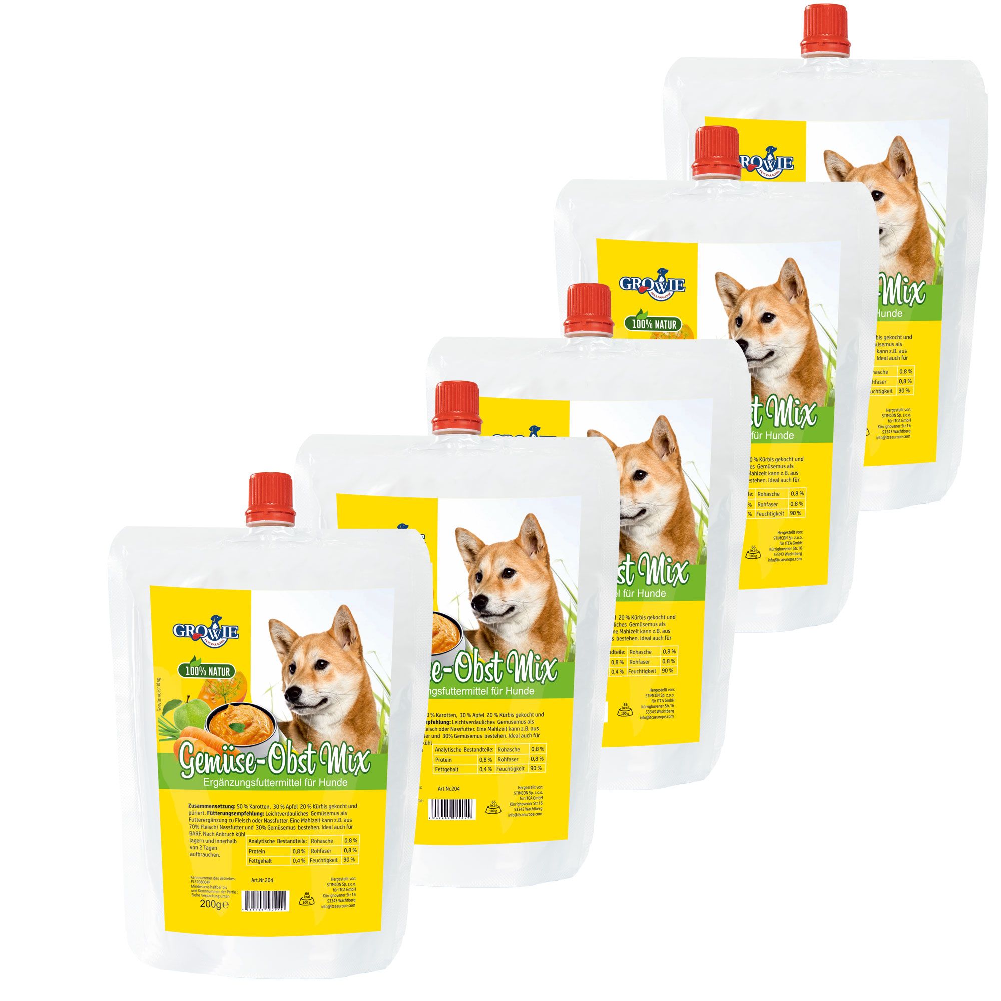 Growie Gemüse-Topper für Hunde - Gemüse-Obst-Mix 5x200 g - Shop Apotheke