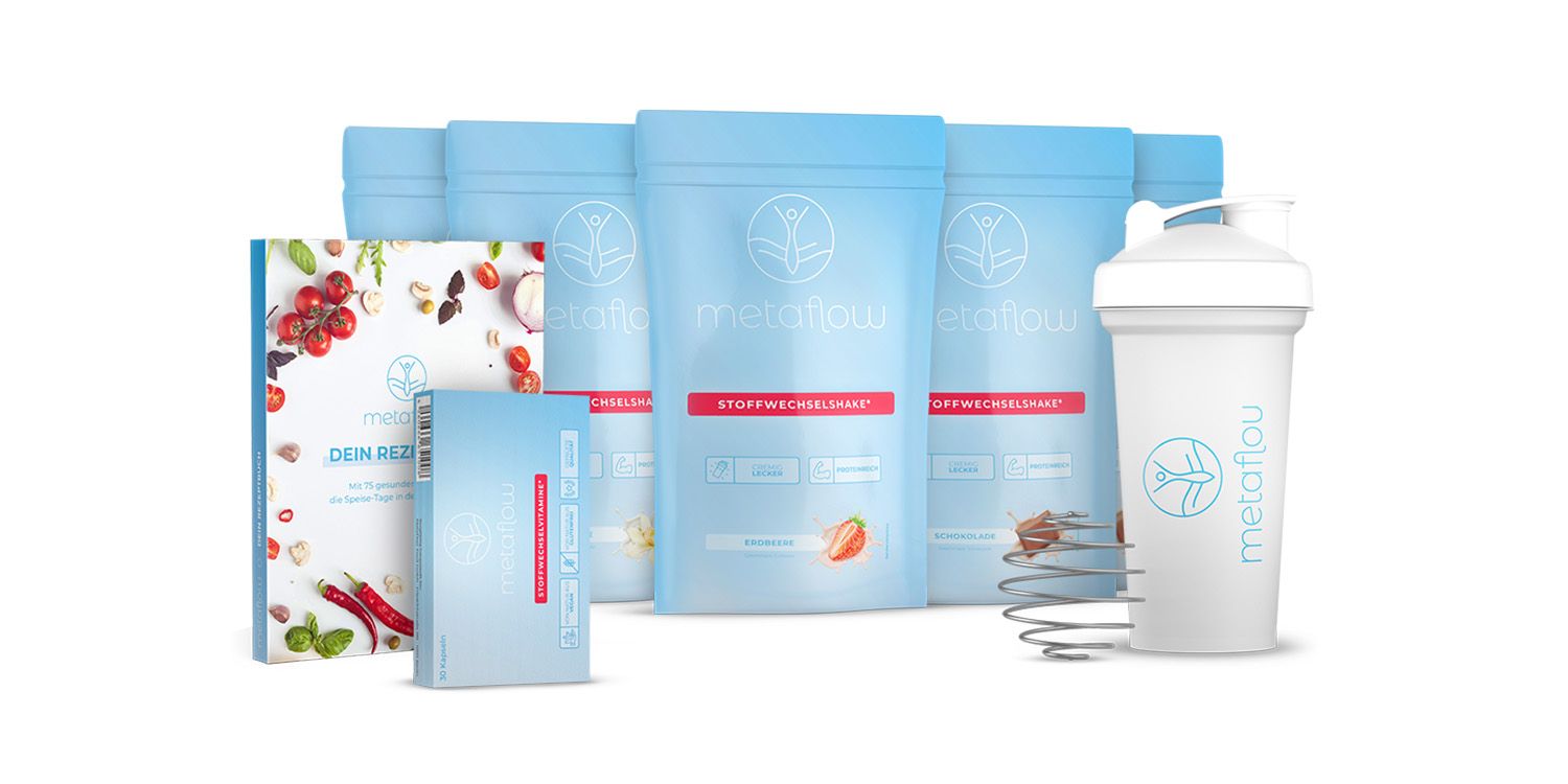 MetaFlow – Stoffwechsel-Shake Starter-Set + Gratis Shaker 2,25 kg ...