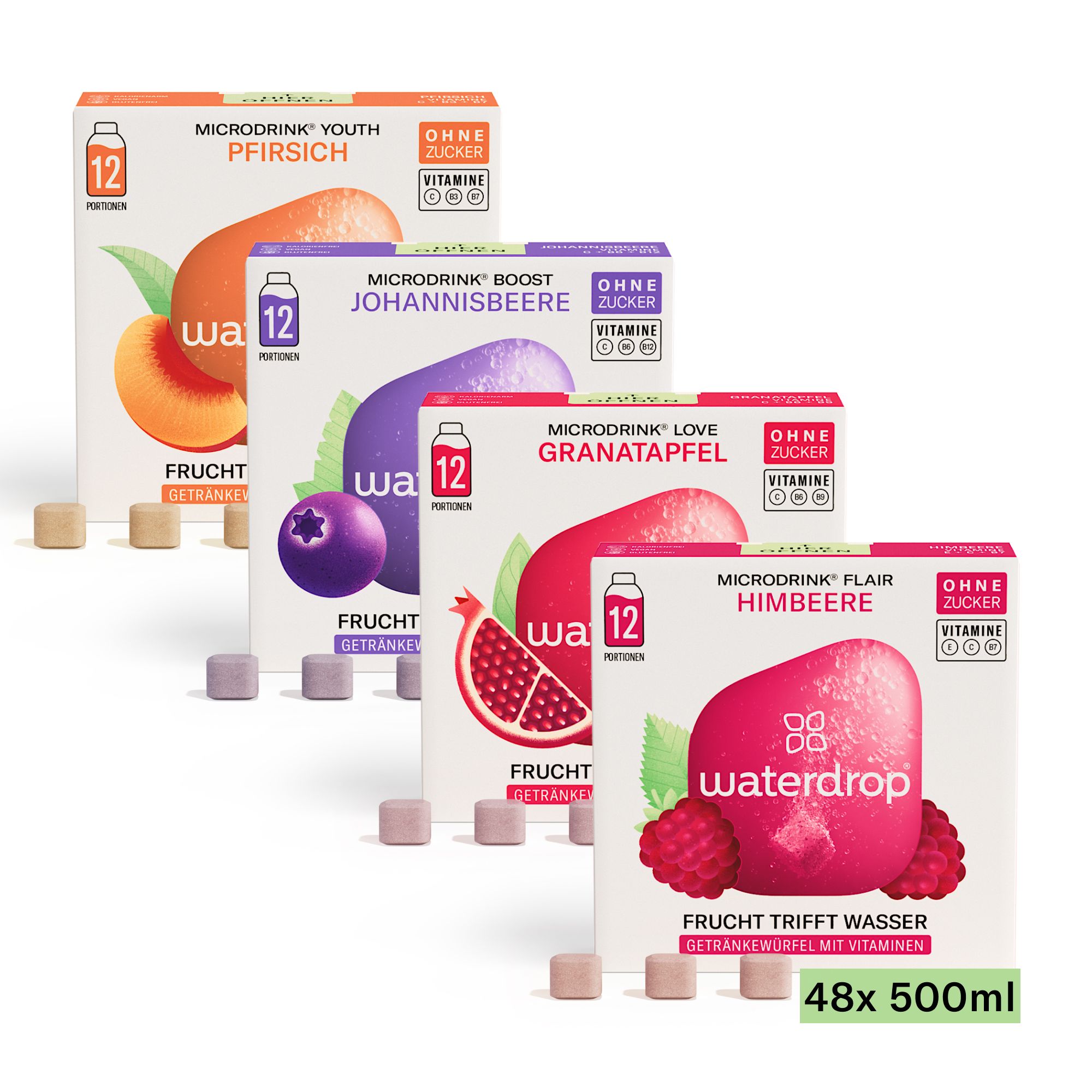 waterdrop® Microdrink Bestseller Set Getränkewürfel 4x12 Pc - Shop Apotheke