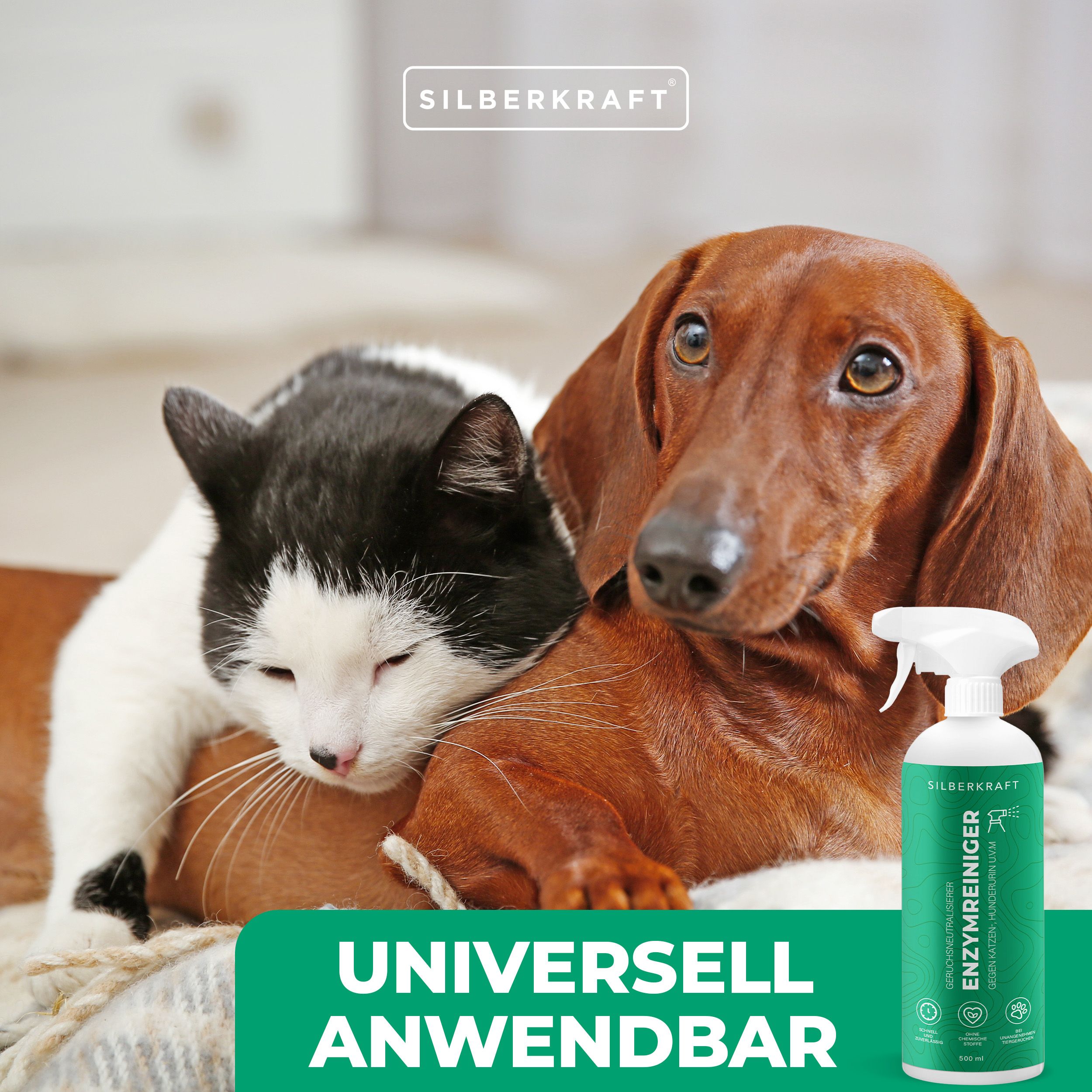 SILBERKRAFT Enzymreiniger Hund & Katze 500 ml - Shop Apotheke