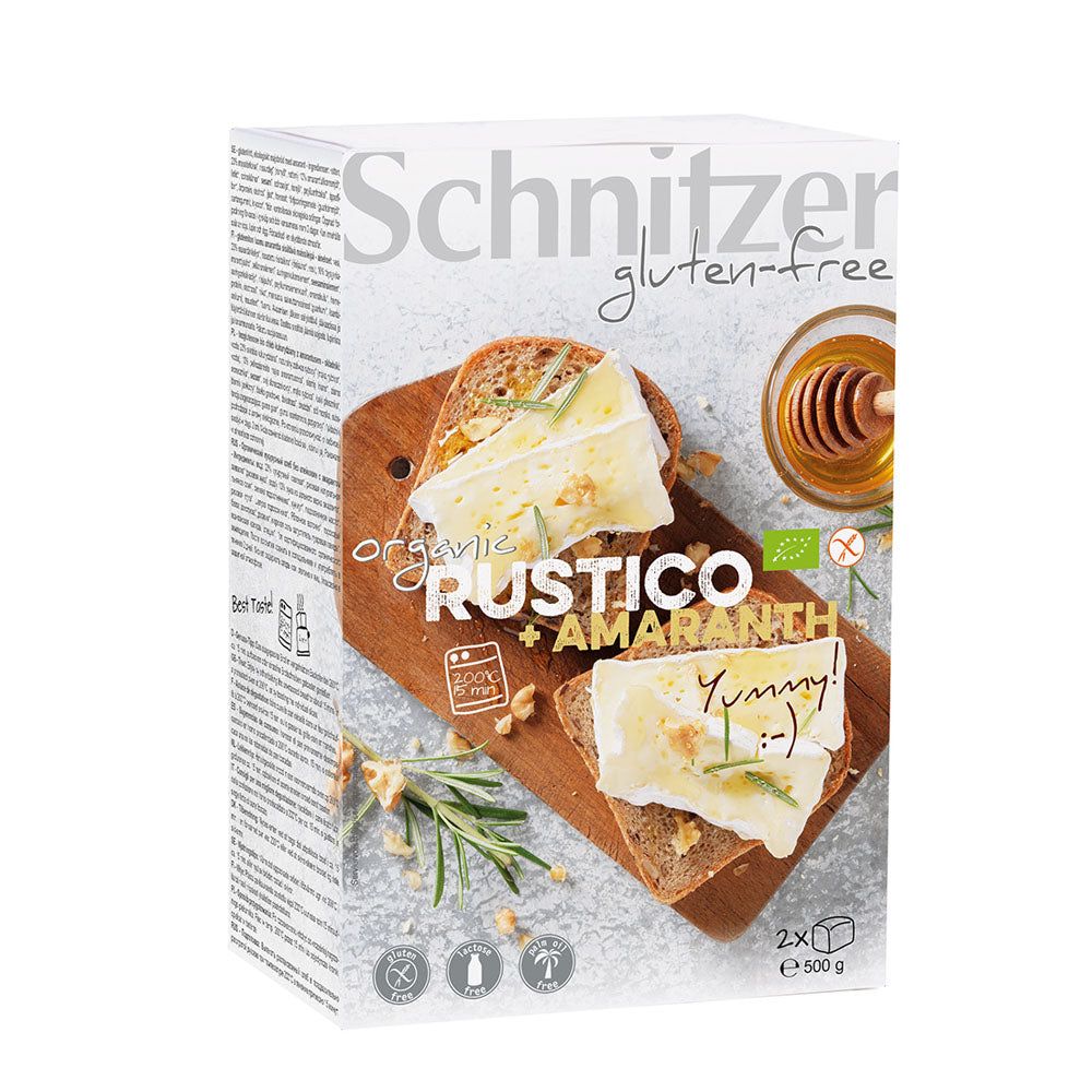 Schnitzer Rustico +Amaranth Brot glutenfrei 500 g - Shop Apotheke