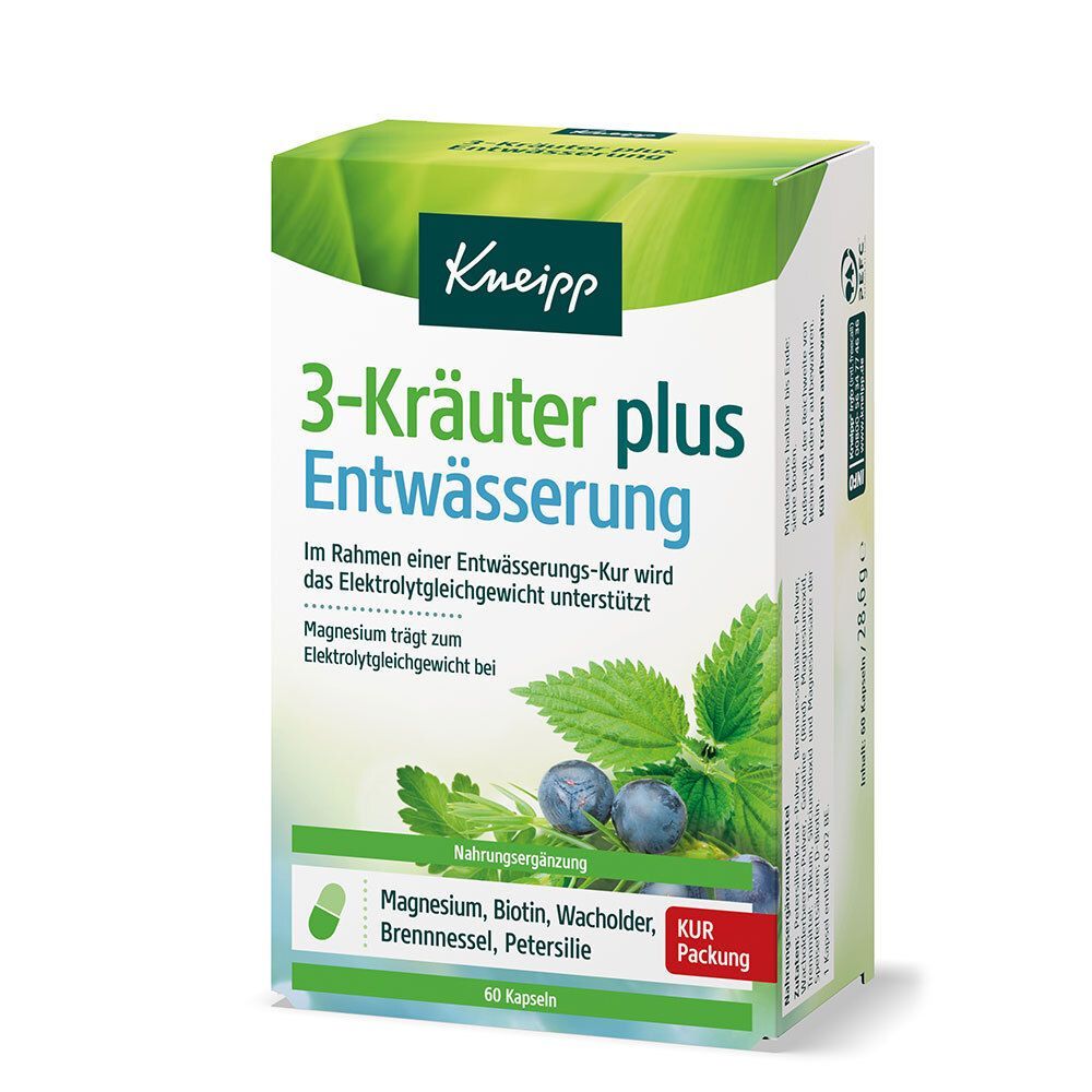 Kneipp 3-Kräuter plus Entwässerung Kapseln 60 St - Shop Apotheke