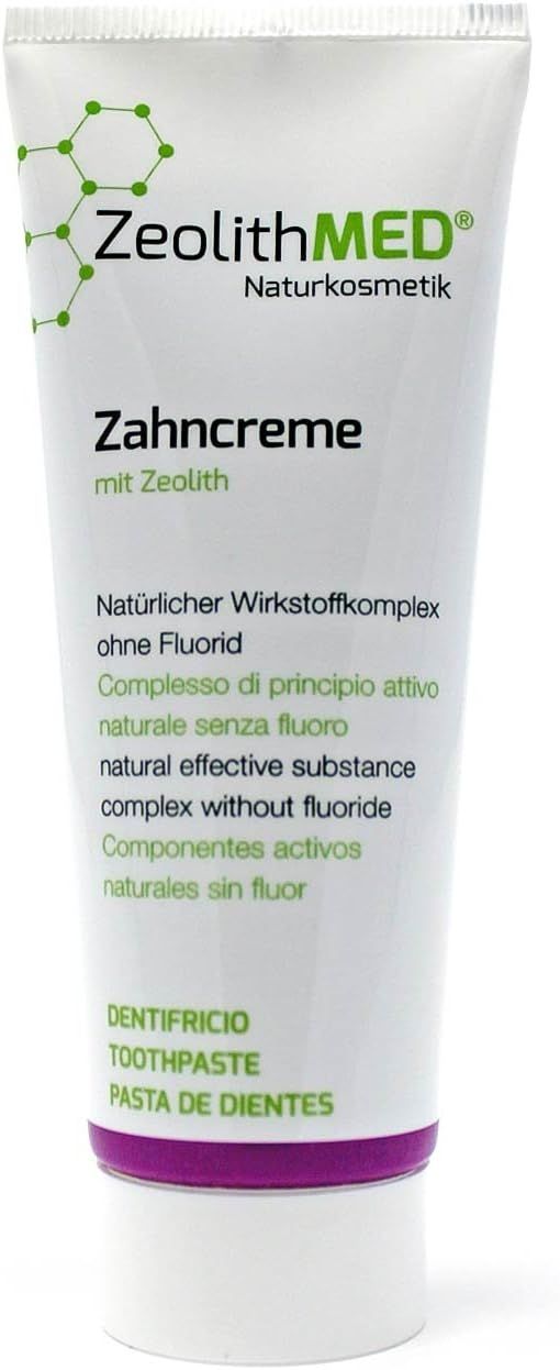 Zeolith MED Zahncreme, Zahnpasta ohne Fluorid, mit Xylit und Minze 75 ...