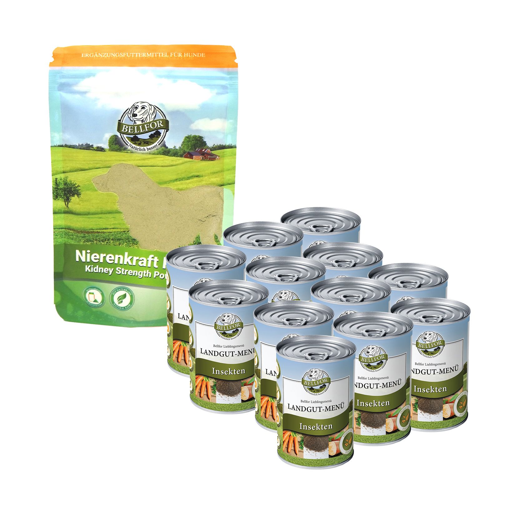 Bellfor Sparset Nr. 10 - Landgut-Menü + Nierenkraft Pulver 4,88 kg ...