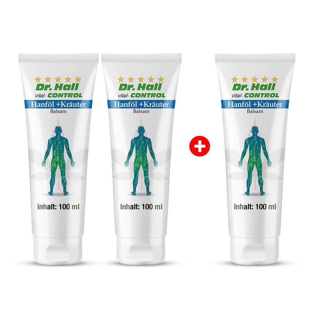 Dr. Hall Hanföl + Kräuter Balsam 3x100 ml - shop-apotheke.com