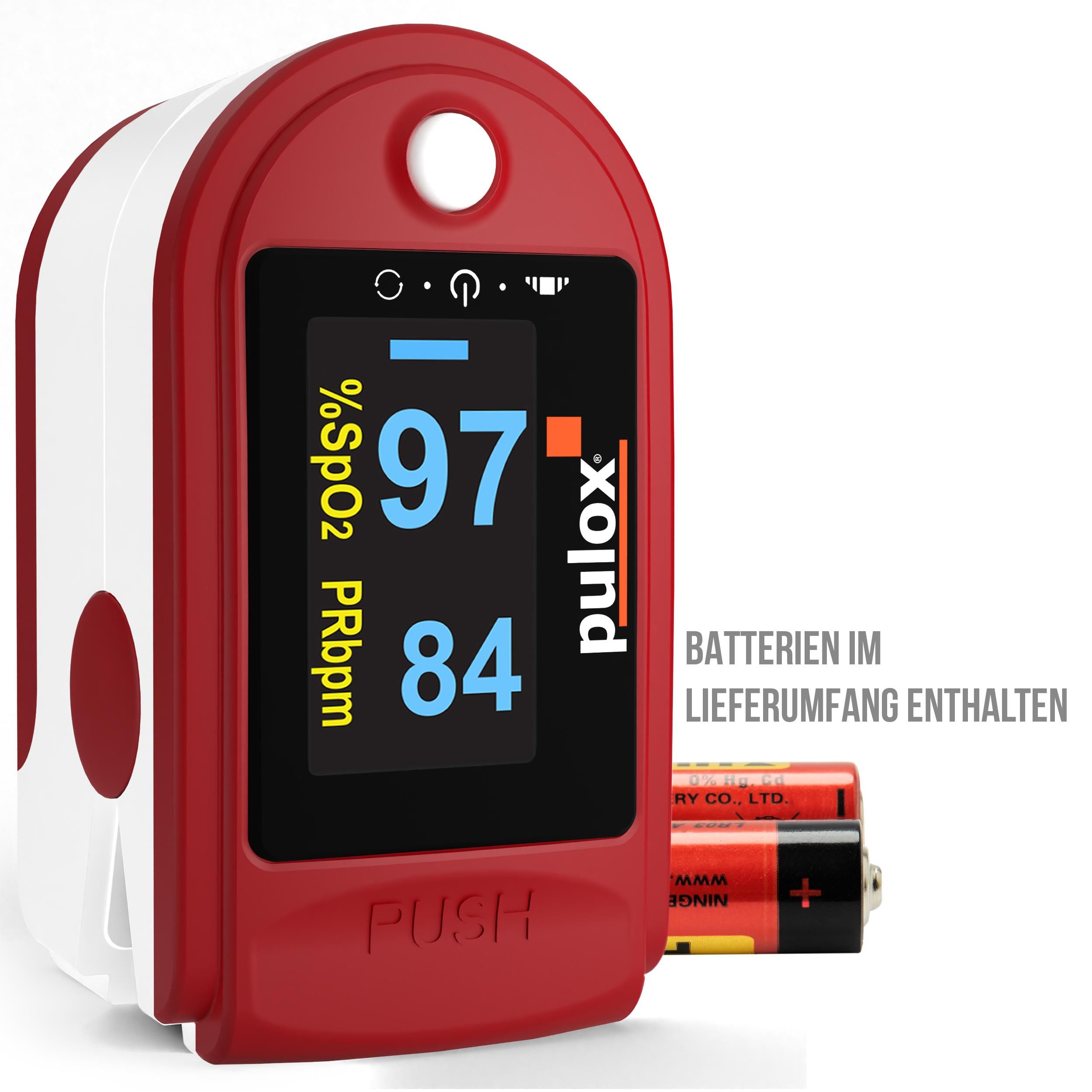 pulox - PO-200 Solo - Finger-Pulsoximeter - Rot 1 St - Shop Apotheke