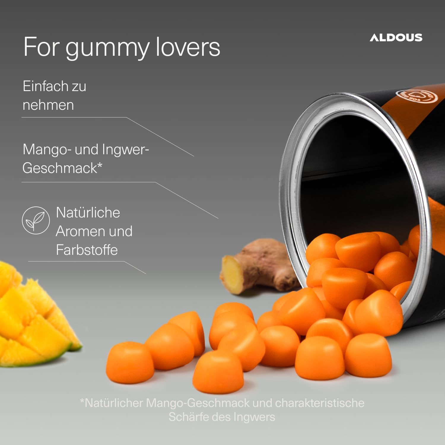 Aldous Kurkuma mit Ingwer Gummibärchen 120 St - Shop Apotheke
