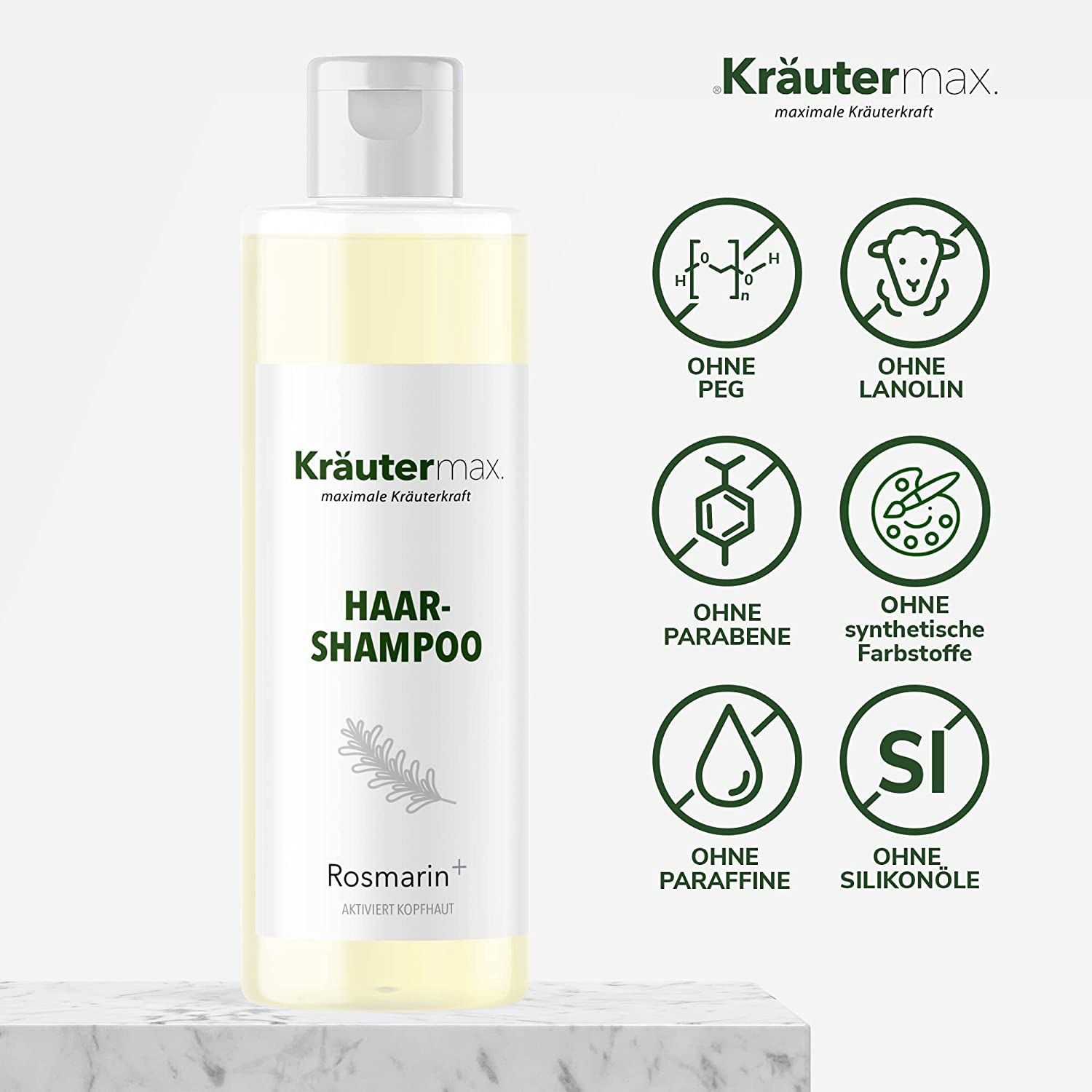 Kräutermax Haarshampoo Rosmarin plus Guarana 250 ml - Shop Apotheke