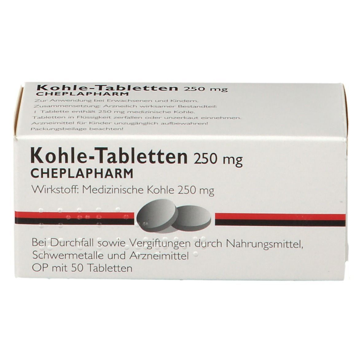 Kohle-Tabletten 250 mg 50 St - Shop Apotheke