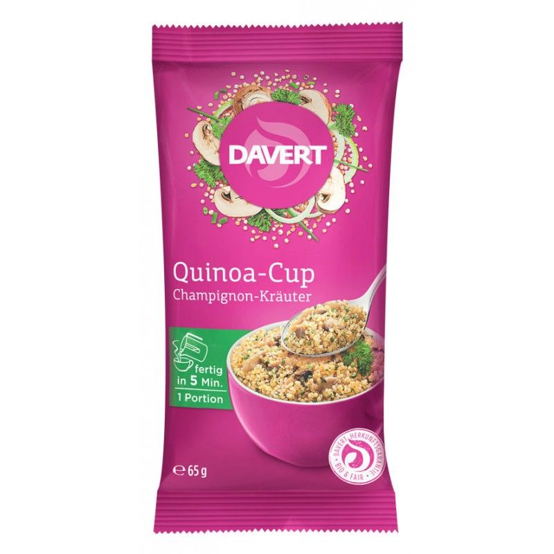 Davert - Quinoa-Cup Champignon-Kräuter 65 g - shop-apotheke.com
