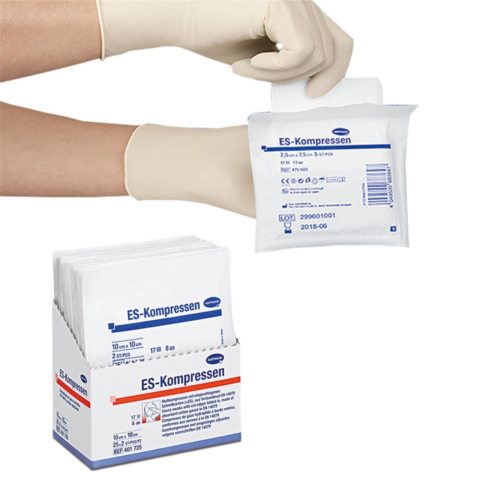 Hartmann ES-Kompressen steril 8- lagig 25 x 2 Stück 50 St - SHOP APOTHEKE