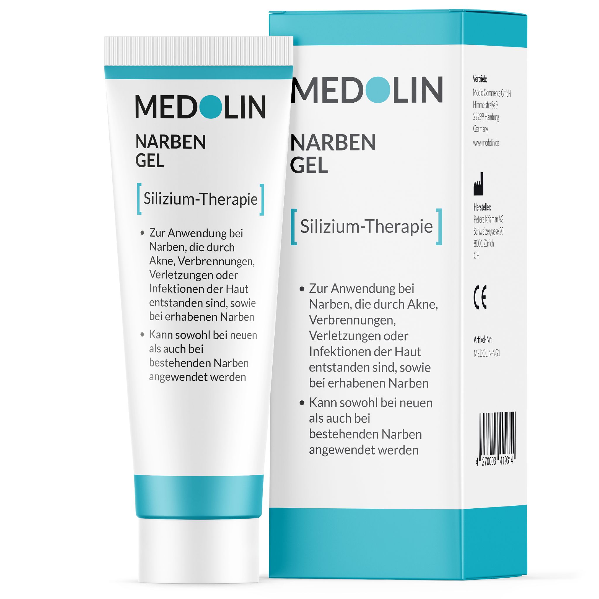 Medolin® Narbengel - Narbensalbe reduziert die Sichtbarkeit von Narben ...