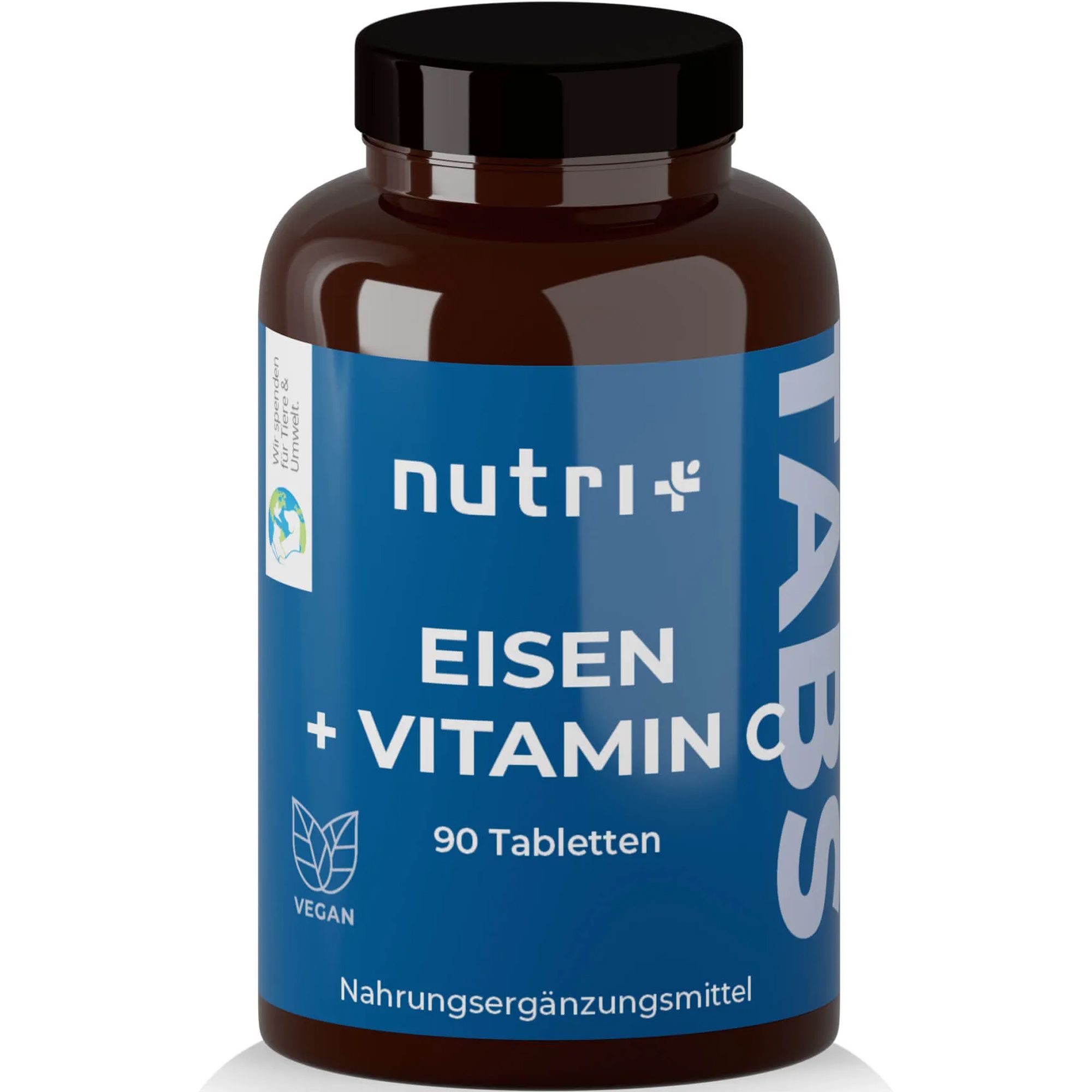 nutri+ Eisen Tabletten + Vitamin C - 90 Eisentabletten 50mg 90 St ...