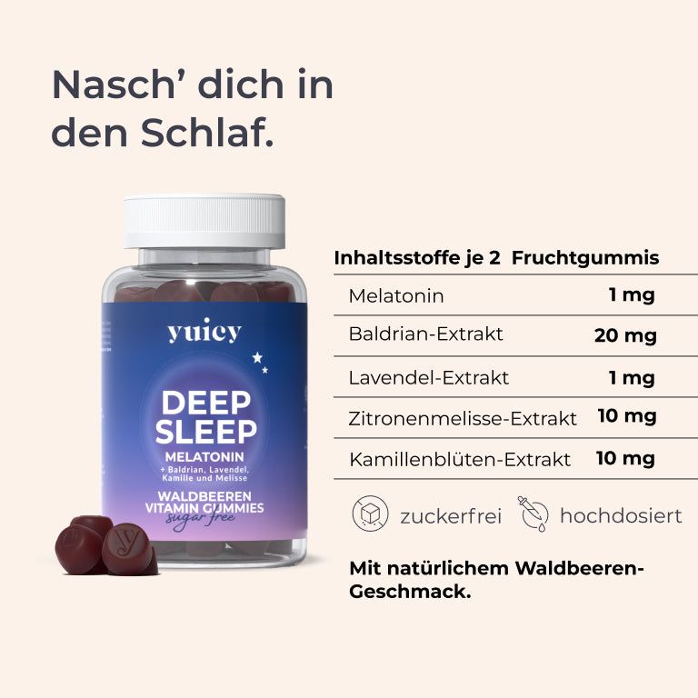 yuicy® Deep Sleep - Melatonin Einschlaf Gummies 120 St - Shop Apotheke