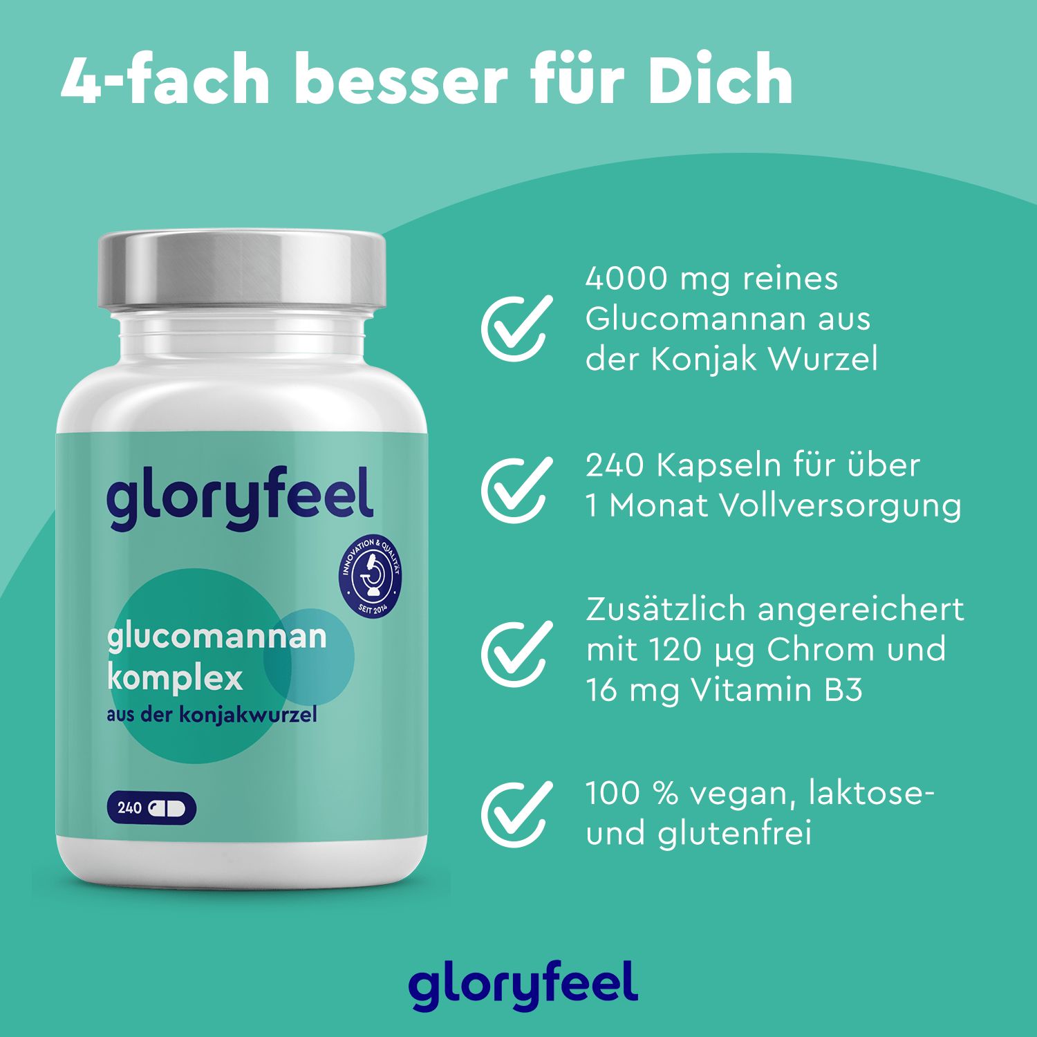 gloryfeel® Glucomannan Kapseln 240 St - SHOP APOTHEKE
