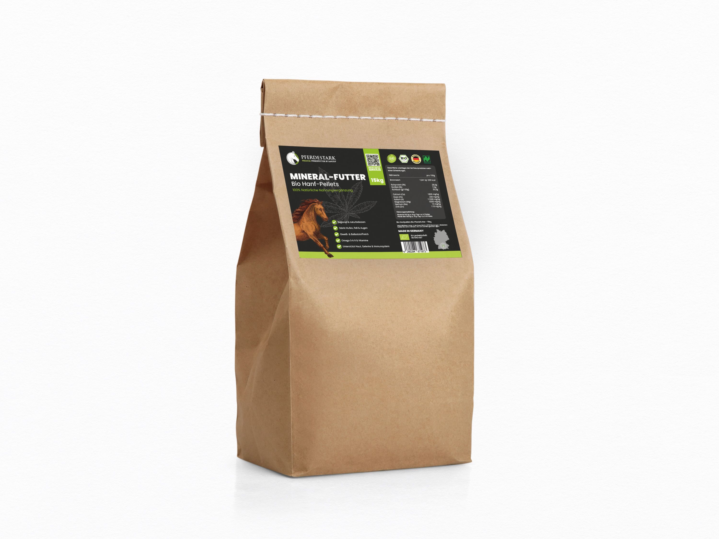 Bio Hanf Pellets Hanfkuchen Pferdefutter Mineralfutter 5kg Beutel 5 kg ...