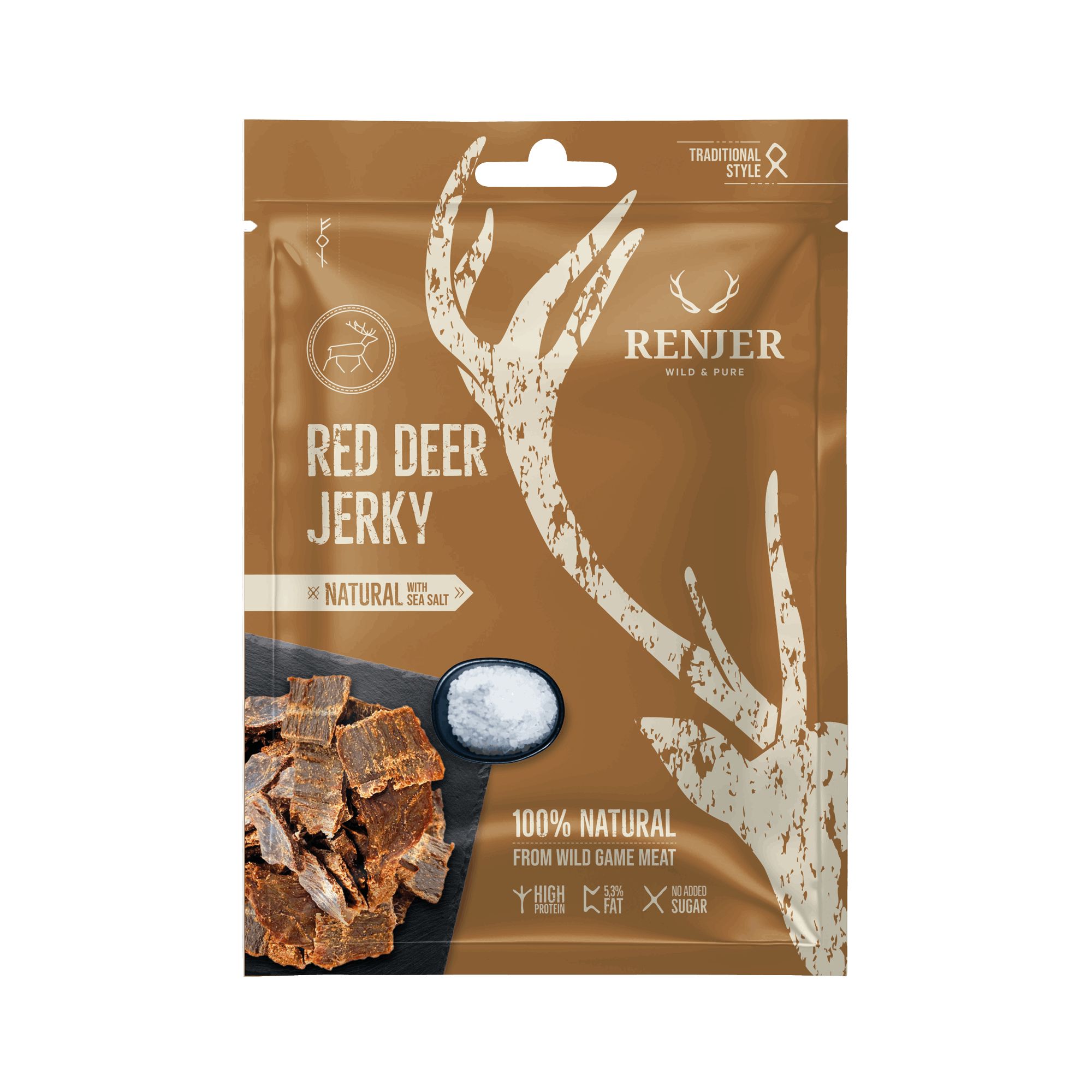 Renjer Red Deer Jerky Sea Salt 25 g - Shop Apotheke
